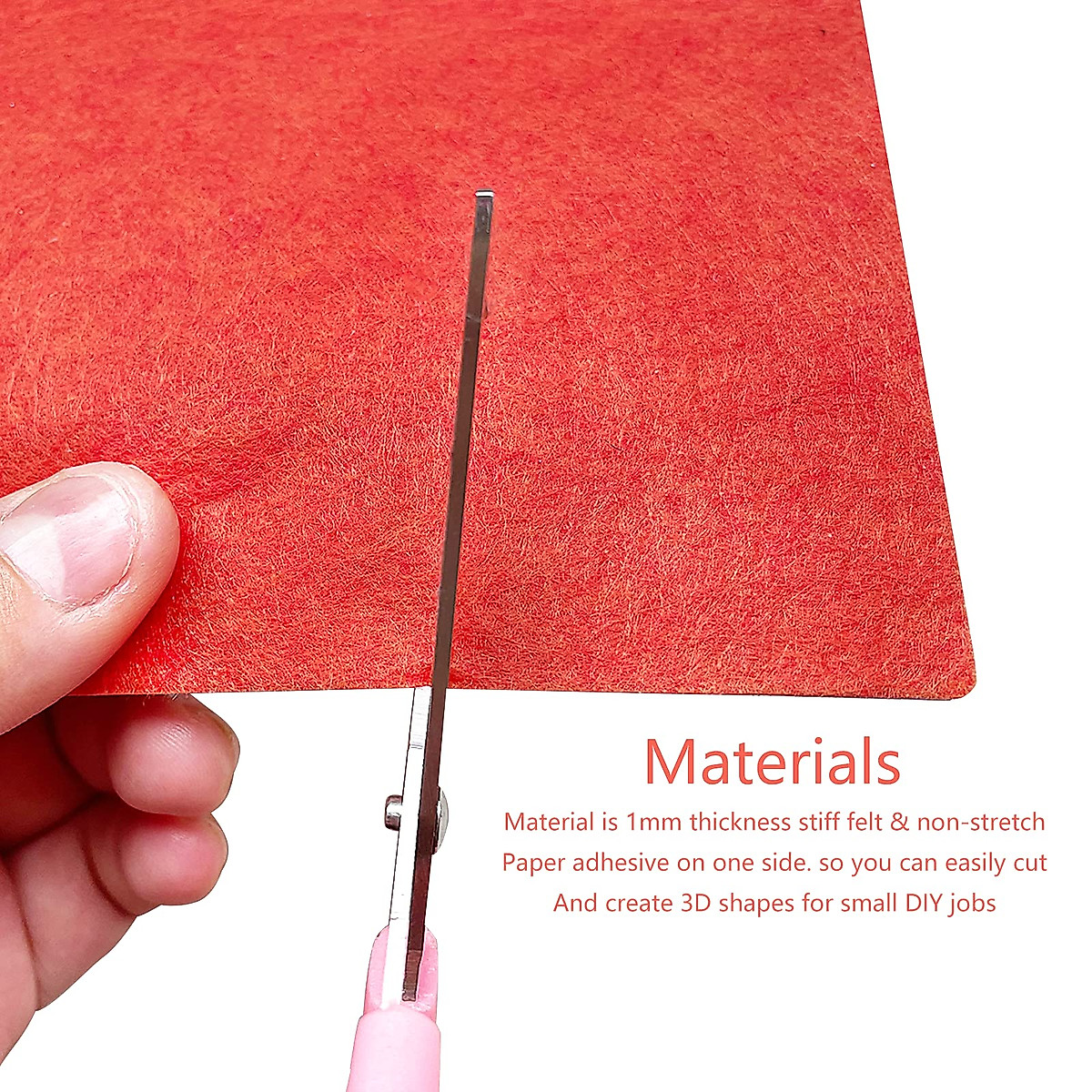 Jtnohx Self Adhesive Felt Sheets, 8x12 Inches Felt with Self Adhesive Backing, 40 Colors Pack Sticky Felt Fabric for Craft, Adhesive Felt Square for Drawer Liner