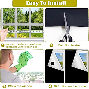 Magnetic Blackout Blind Curtains 100% Blackout Shades, Travel Blackout Window Covers with Suction Cups and Magnetic Closure, Temporary Window Shades for Baby Nursery, Bedroom, Travel (157"x57")