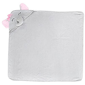 Hudson Baby Unisex Baby Cotton Animal Face Hooded Towel, Pretty Elephant, One Size