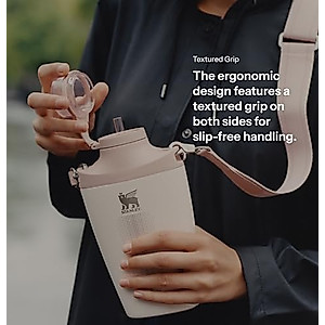 Stanley Cross Bottle 23 oz | Travel Water Bottle with Jacquard Strap | Leakproof Tritan Lid with Removable Straw | Insulated Stainless Steel | BPA-Free | Lilac