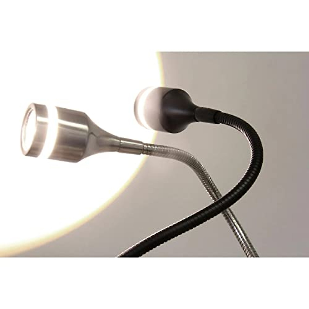 Adesso Home 3219-22 Transitional LED Floor Lamp from Prospect Collection in Pwt, Nckl, B/S, Slvr. Finish, 8.00 inches, 45 in. -56 in