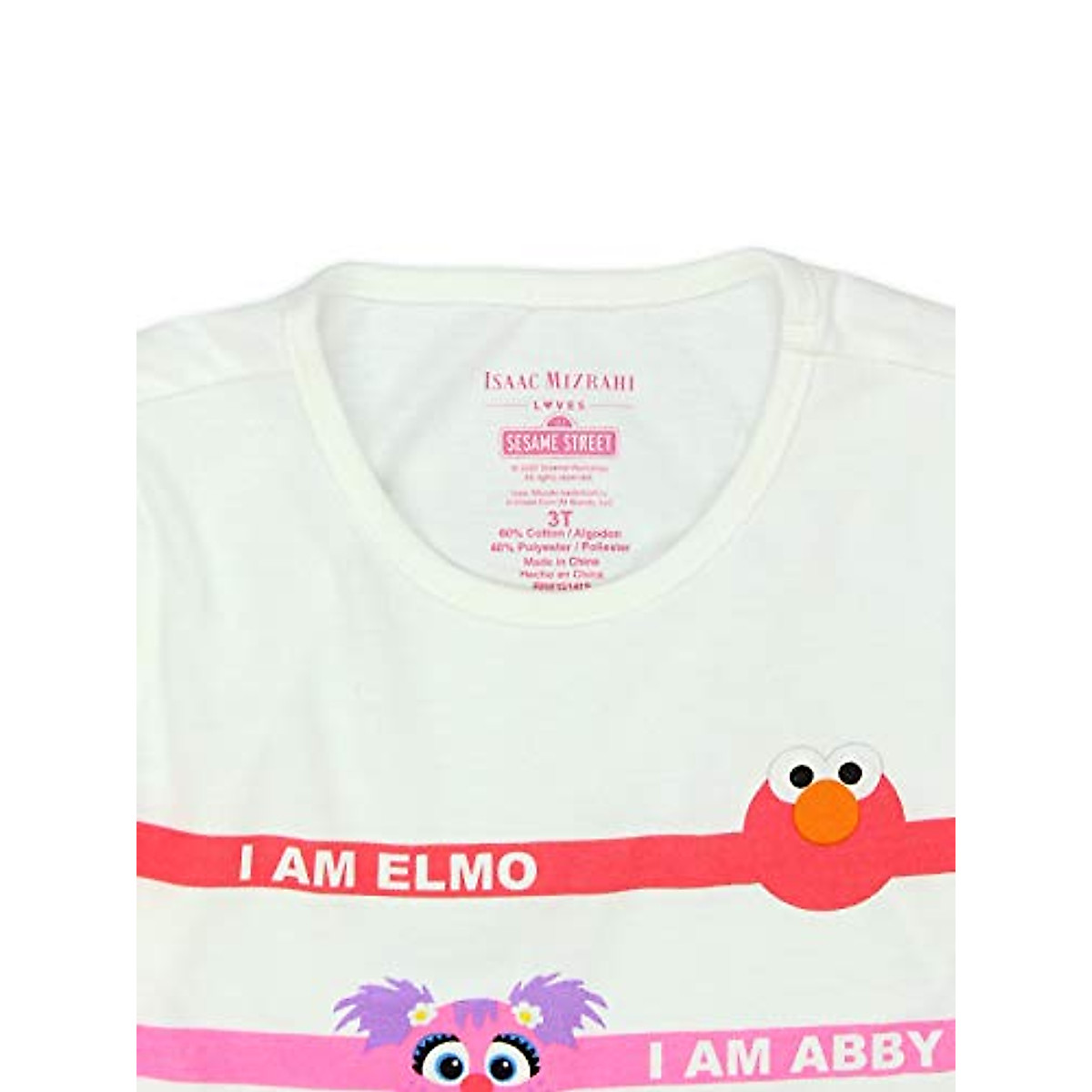 Isaac Mizrahi Loves Sesame Street Elmo Toddler Baby Short Sleeve T-Shirt Tee (2T, White)