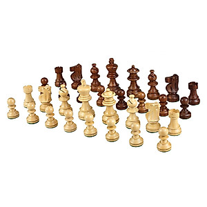 Morrigan Weighted Wood Chess Pieces, 3.5 Inch King, Pieces Only, No Board