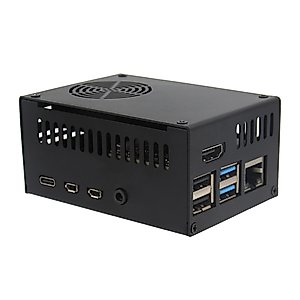 Geekworm X630-C1 Metal Case with Cooling Fan and 3pcs Aluminum Heatsink for Raspberry Pi 4 & X630 Only(Not Support C779/C790)