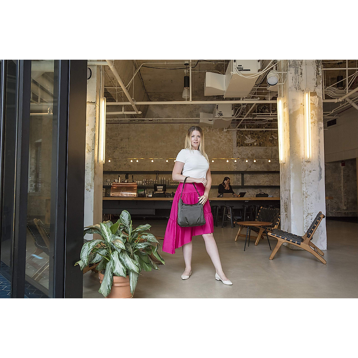 Travelon Hobo Crossbody Bag, Wine, 13 x 11 x 3