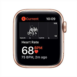 Apple Watch SE (GPS, 40mm) - Gold Aluminum Case with Pink Sand Sport Band (Renewed)