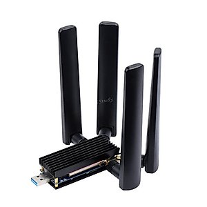 5G DONGLE Module with Quad Antennas USB3.1 Port Aluminum Alloy Heatsink M.2 Key B Interface @XYGStudy (USB to M.2 B Key)