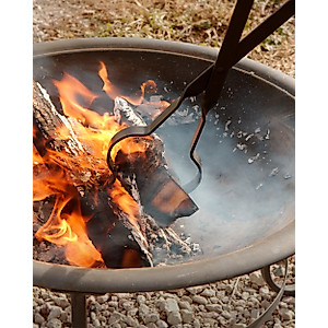 Redneck Convent RC Log Tongs Fireplace Poker Wood Tongs, Fireplace Tools Campfire Accessories Fireplace Tongs – Heavy Duty Grabber 26in