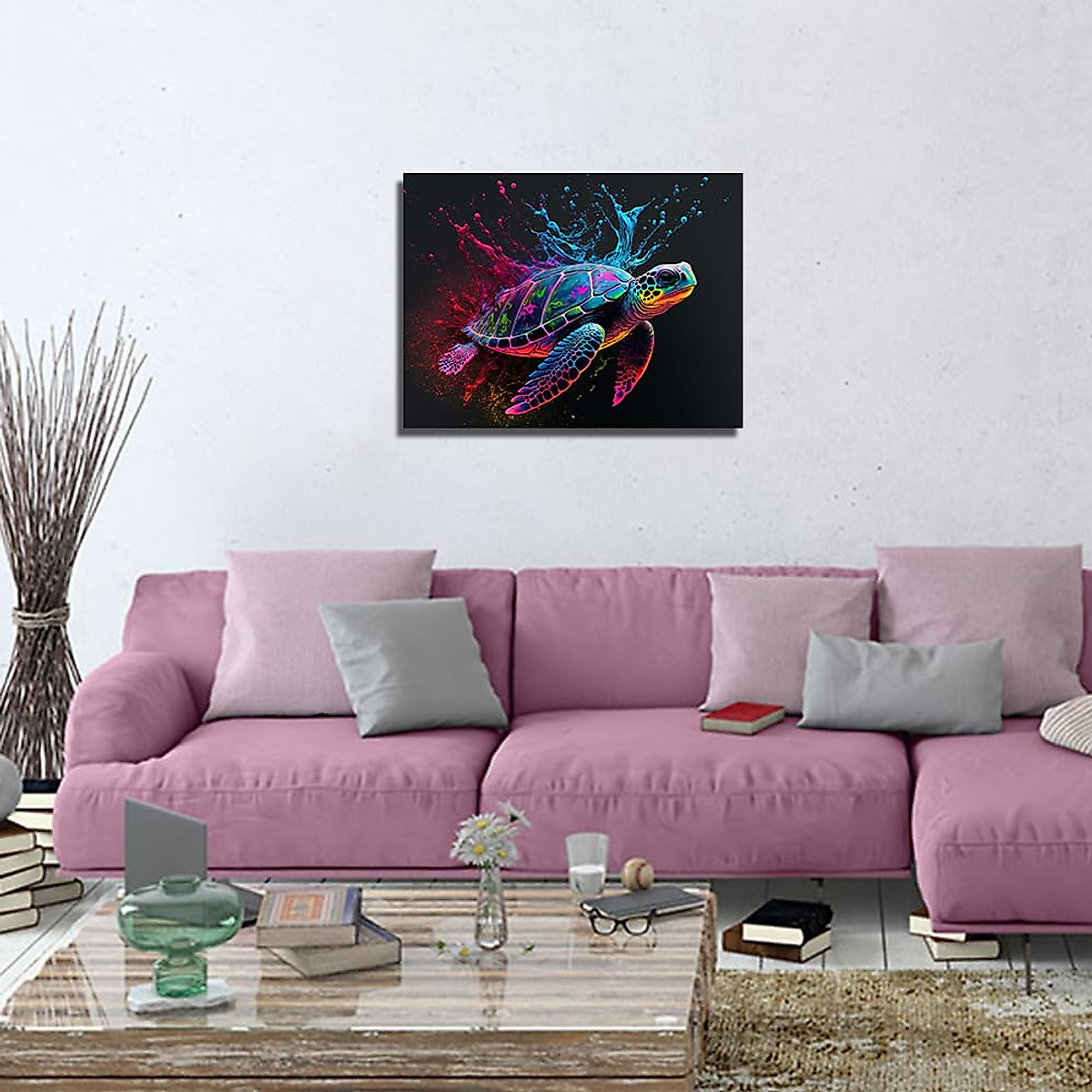 TISHIRON Animals 5D Diamond Art Painting Full Drill Sea Turtle Diamond Art for Adults Diamond Kits Painting Kits for Adults Beginners Gem Art Painting Crafts for Home Wall Decor 12"x16"