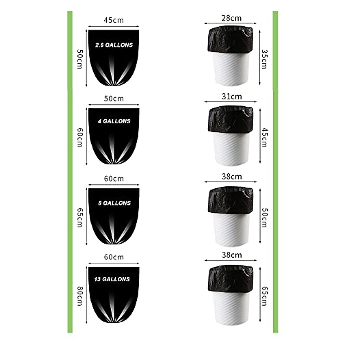 80 Counts Strong Trash Bags Garbage Bags by Teivio, Bathroom Trash Can Bin Liners, Small Plastic Bags for home office kitchen (2.6 Gallon, Clear)