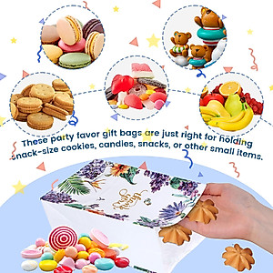 TOXOY 24 PCS Party Favor Bags, Thank You Gift Bags Floral Design, Small Paper Bags Goodie Bags Treat Bags for Christmas Wedding Birthday Party