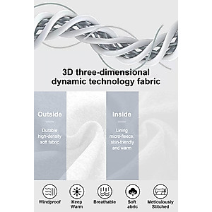 Chrisuno Men's Athletic Fit Full Zip Fleece Large Hooded Sweatshirt Active Breathable Hoodie S White