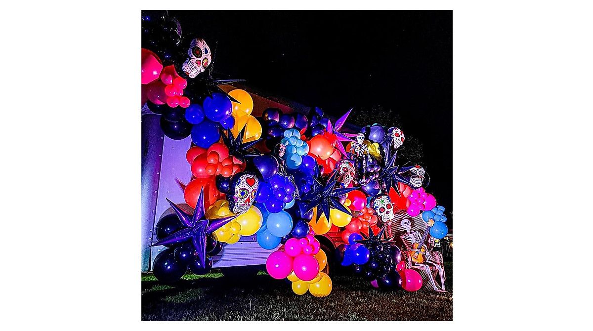 Colorful Day of the Dead Balloon Arch Kit - 147PCS