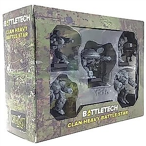 BattleTech Clan Heavy Battle Star - Miniatures Wargame for 2+ Players, Ages 14+, 1.5 Hours+ Play Time - Classic Mech Warfare Collection by Catalyst Game Labs