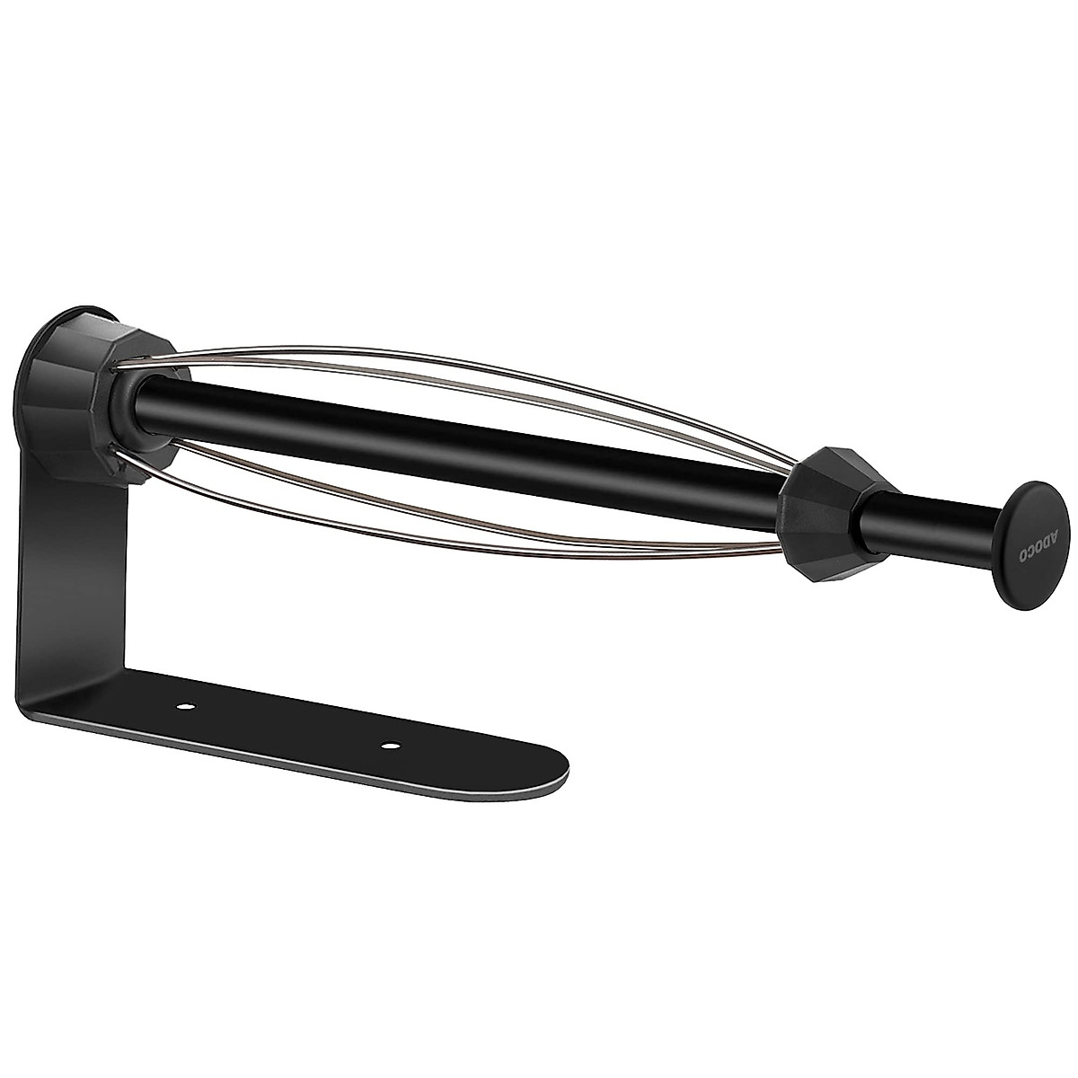 Adoco Paper Towel Holder Under Cabinet, Simply Tear Paper Towel Holder Countertop, Black Wall Mount Paper Towel Holder, Adhesive or Screw for Kitchen Bathroom