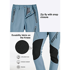 Willit Women's Snow Pants Waterproof Warm Winter Hiking Pants Outdoor Pants Insulated Cold Weather Dark Blue XL