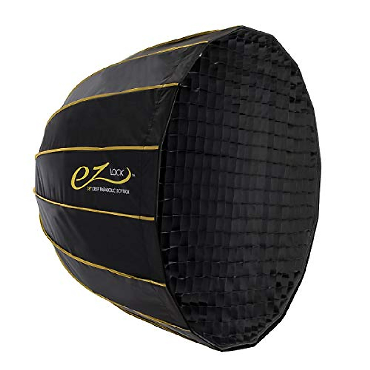 Glow EZ Lock 38" Deep Parabolic Quick Softbox, 16-Sided Parabolic Softbox Opens Up and Closes Down 'Umbrella' Style, this Bowens Mount Softbox with Quick Speedring Swap is an Ideal Speedlight Soft box