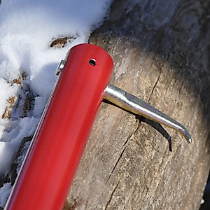 Felled Hookaroon Tool - 30in Log Roller Lifter with Aluminum Handle for Moving Firewood or Pulling Slabs Off The Sawmill