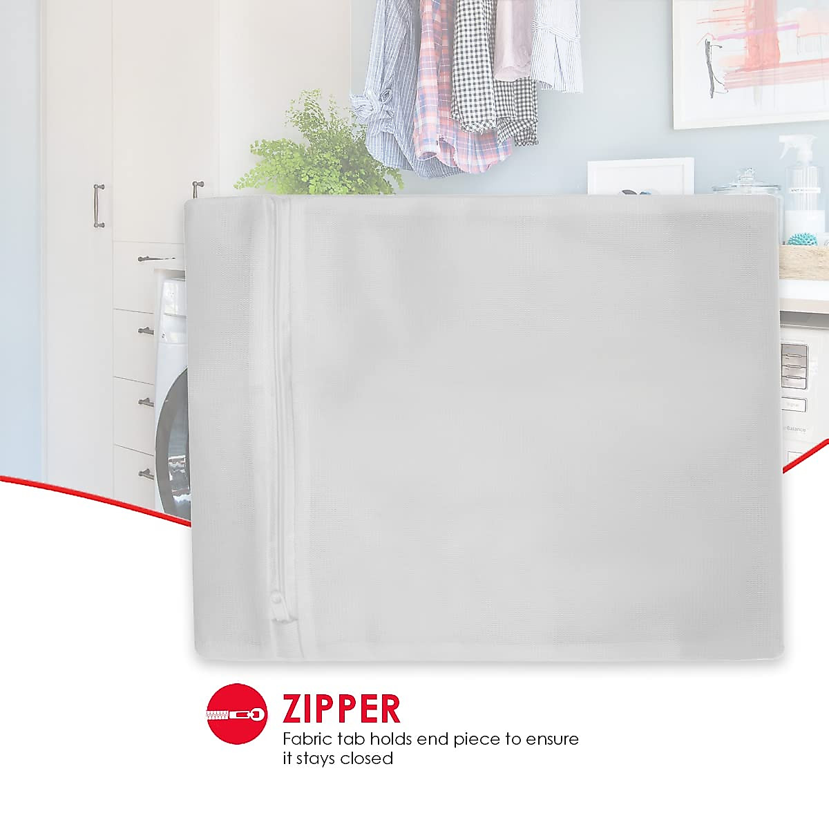 Sunbeam 3 Piece Micro Mesh Delicate Laundry Wash Bag, White