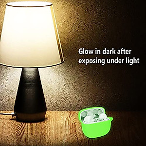 Geiomoo Silicone Case Compatible with JBL Tune 215TWS, Protective Cover with Carabiner (Luminous Green)