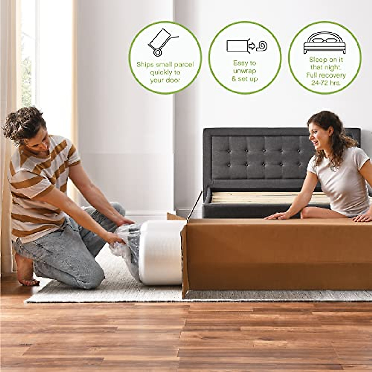 Classic Brands Decker Memory Foam and Innerspring Hybrid 10-Inch Mattress | Bed-in-a-Box Twin XL