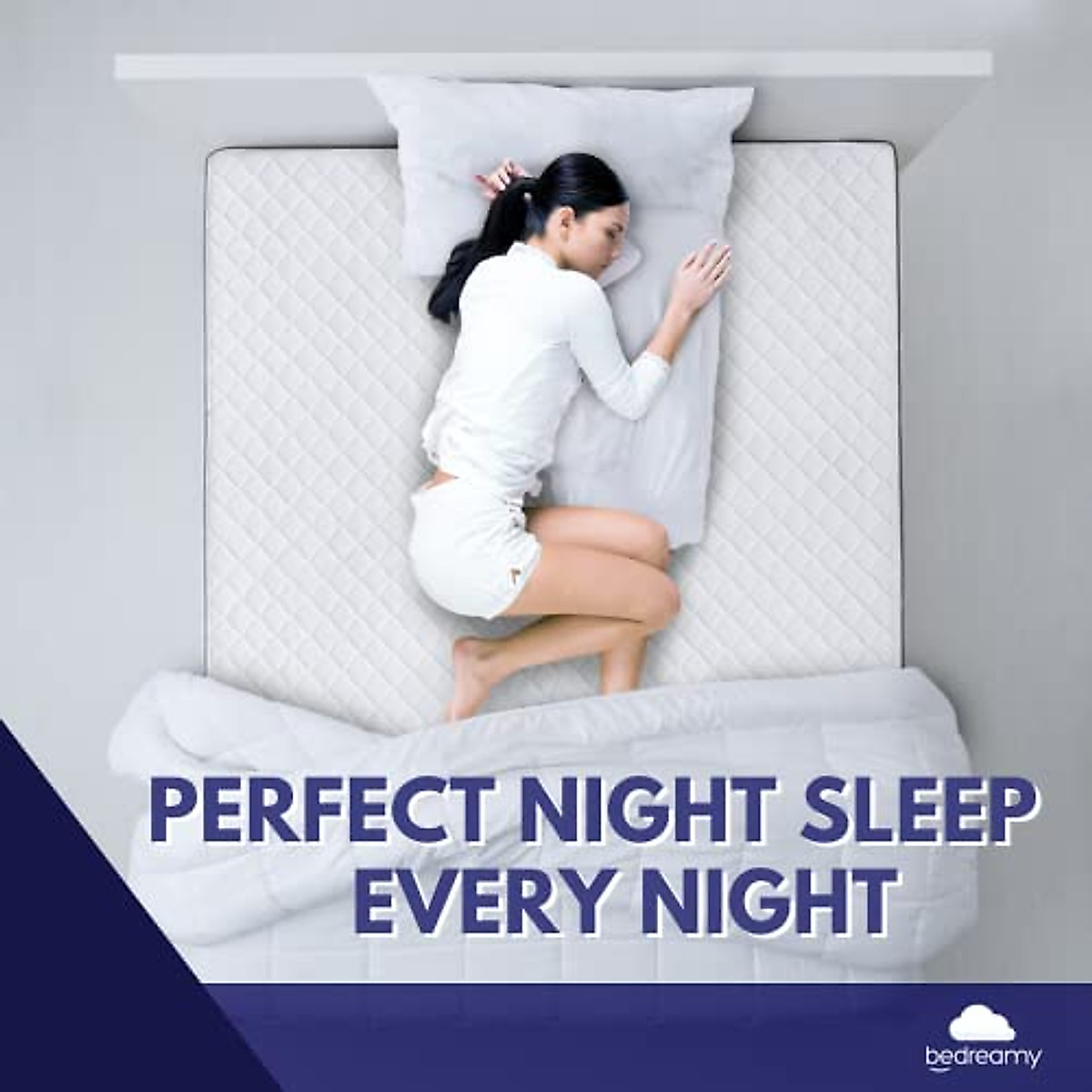 bedreamy Cool Gel Ventilated Memory Foam 10-Inch Mattress Cool Gel Ventilated Memory Foam (Grey, Full)