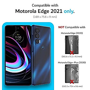 TUDIA DualShield Designed for Motorola Edge 5G UW Case/Moto Edge 2021 Case, [Merge] Shockproof Military Grade Slim Heavy Duty Tough Dual Layer Protection for Moto Edge 5G UW Case - Indigo Blue