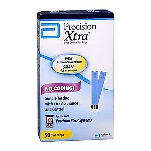 Precision Xtra Blood Glucose Test Strips 50 EA - Buy Packs and SAVE (Pack of 2)