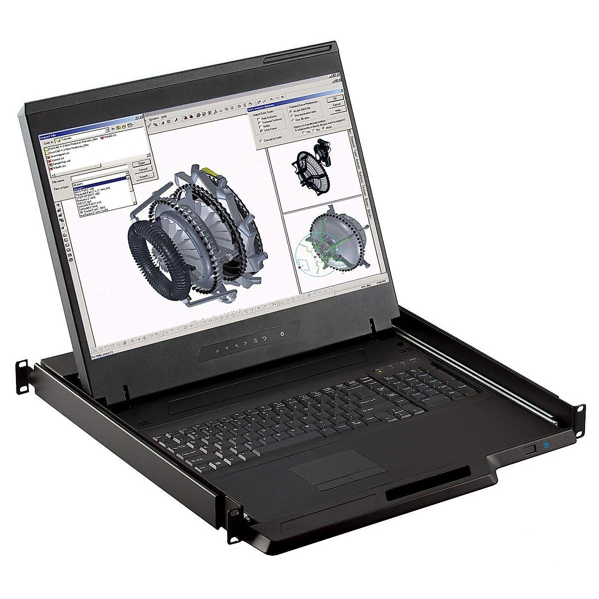 Crystal Image Technologies - Rackmount Console - 1U 19" Rackmount Monitor, 1440 X 900 Resolution, VGA + HDMI Input (Part#RM-111-19WH) includes 3 Year Warranty