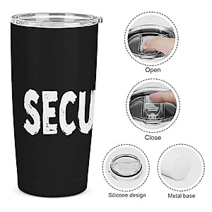 Security 20 OZ Stainless Steel Tumbler Travel Car Coffee Mug with Straw Lid Cleaning Brush Coffee Tumbler Mug for Women Men