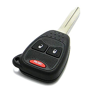 Replacement Case Compatible With Chrysler Dodge & Jeep 3-Button Remote Head Key Fob (FCC ID: OHT692427AA)
