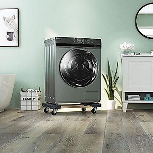 S AFSTAR 4 Wheel Dolly Cart, 1000 LBS Moving Cart, 30.5" x 18.5" Furniture Dolly with 4 Universal Wheels & Cut-out Handle, Non-Slip Heavy-Duty Mover Dolly for Washing Machine House Moving (1-Pack)