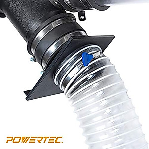 POWERTEC 70262 2-1/2 Inch Key Hose Clamp, Thumb Screw Key Adjustable Stainless Steel Hose Clamps for Dust Collection, Dust Collector and Dryer Vent Hose, Pipe Clamp, RV Clamp, Worm Gear Clamp, 10 pack