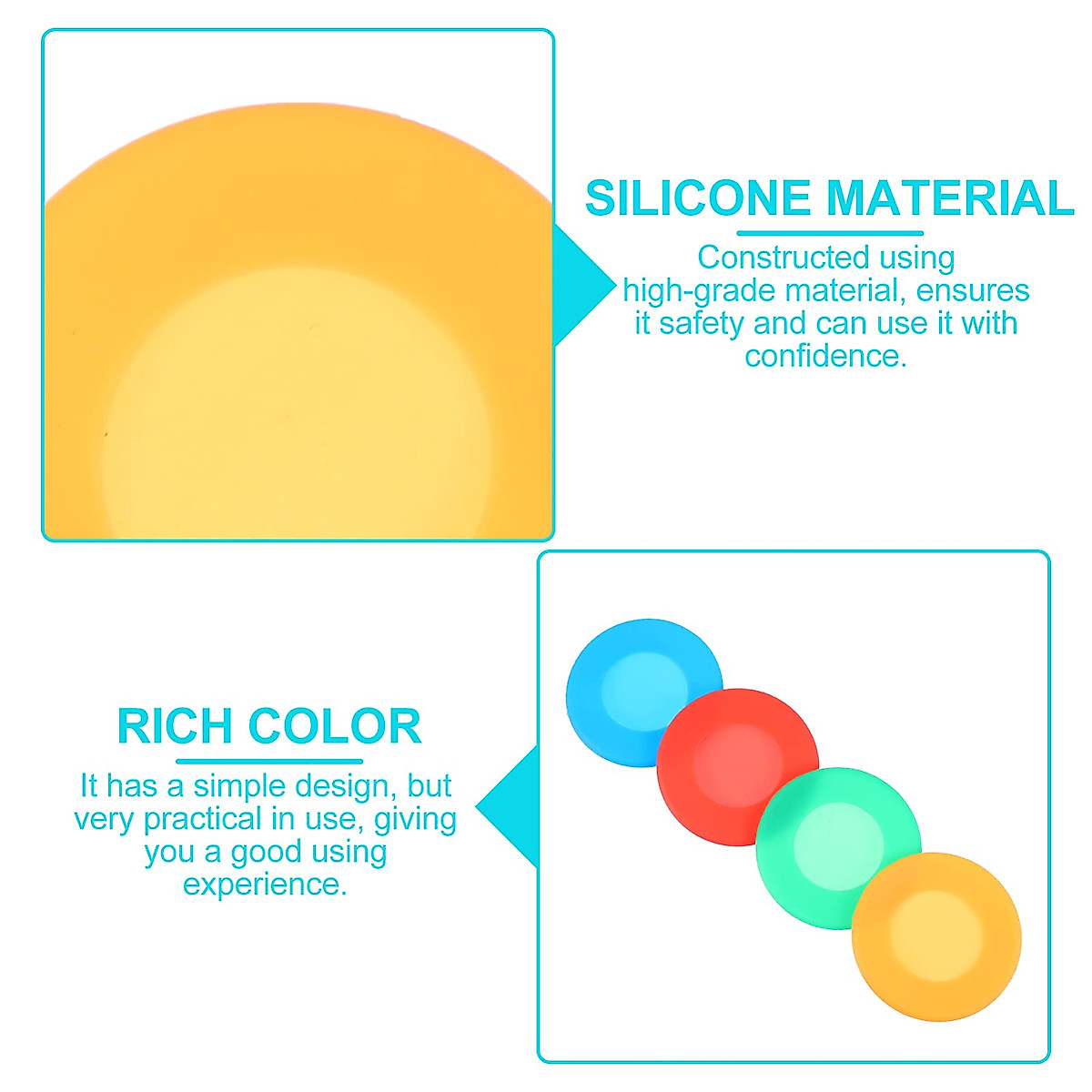 Baluue 16pcs Spare Parts Kit Silicone Head Cover Replacement Supply for Hospital Doctor Nurse (Multi Color)