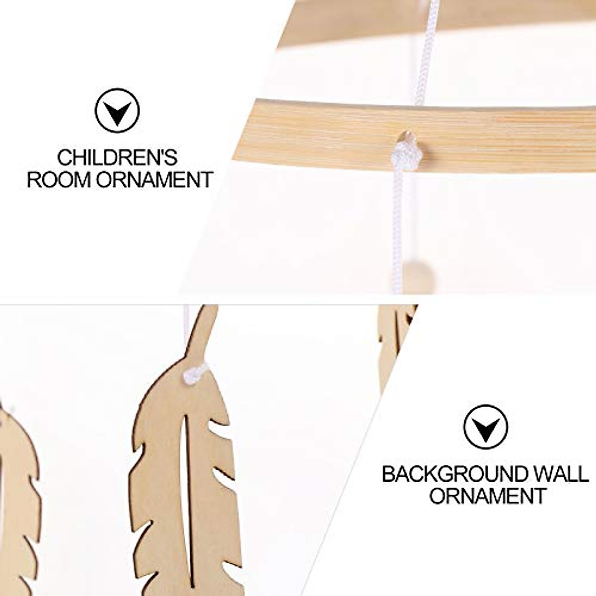 BESPORTBLE Mobile Wooden Further Pompom Ball Wind Chime Bed Bell Nursery Mobile Crib Ceiling Wooden Beads Wind Chime