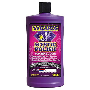 Wizards Mystic Polish Machine Glaze - Cutting Compound and Polish with Smart Abrasive Technology - Professional Car Scratch Remover - Water-Based Polishing Compound for Car Detailing Kit - 32 oz