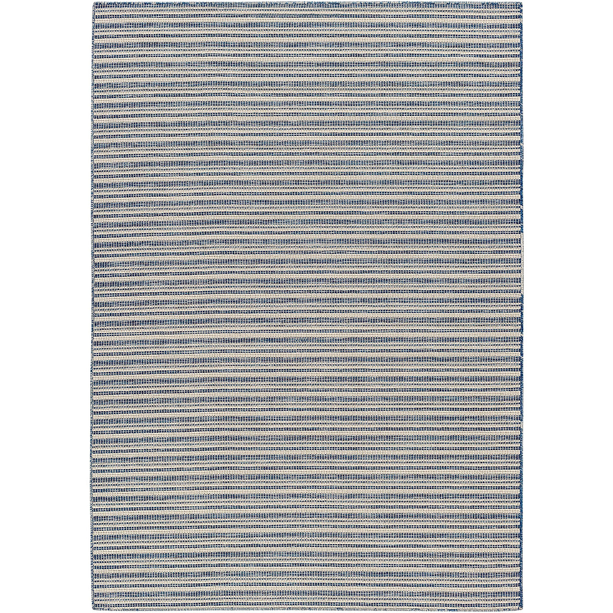 Mark&Day Outdoor Rugs, 5x7 Acheri Modern Indoor/Outdoor Dark Blue Area Rug, Non Shedding Blue Beige Carpet for Patio, Porch, Deck, Bedroom, Living Room or Kitchen (5'1" x 7')