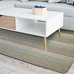 iCustomRug Multi Colored Loop Pile Berber Carpet Non Skid Utility Rug 4ft0in x 6ft0in (4' x 6') Sand Beige
