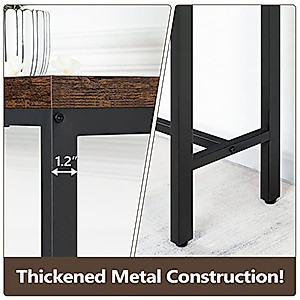 ALLOSWELL Console Sofa Table, 70.9" Narrow Entryway Table, Extra Long Console Table Behind Couch, 1.2" Thick Board, Skinny Hallway Table for Entrance, Living Room, Foyer, Rustic Brown CTHR2801