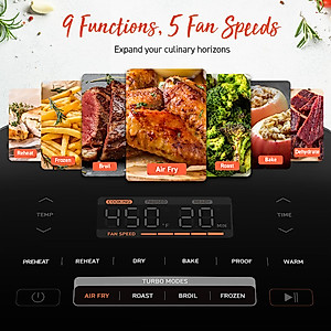 COSORI Air Fryer 9-in-1, Compact but Large 6 Qt, 5 Fast Fan Speeds with 450F for Ultra Crsipy, 95% Less Oil, 100+ In-App Recipes, Roast, Bake, Dehydrate, Reheat, Broil, Proof, Light Gray