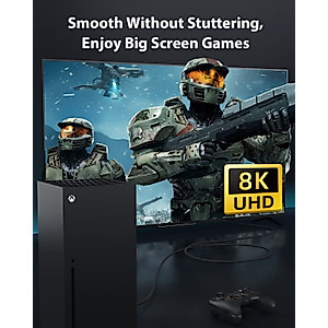 Stouchi 8K HDMI Cables 2-Pack 6FT, (Certified) 48Gbps Ultra High Speed HDMI® 2.1 Cord, 10K 8K@60Hz 4K@120Hz 144Hz, HDCP 2.2&2.3 SBTM Dynamic HDR eARC Compatible with Apple TV 4K/Roku TV/PS5/Blu-ray