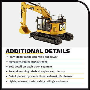 Diecast Masters 1:50 Caterpillar 335F L Hydraulic Excavator | High Line Series Cat Trucks & Construction Equipment | Scale Model Collectible | 85925