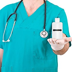 12 Pieces Urine Test Complete Kit Include Empty Bottles with Temperature Test Strip Urine Test Strip Portable Travel Bottle Adhesive Thermometer Strip for Urine Testing (Novel Style)