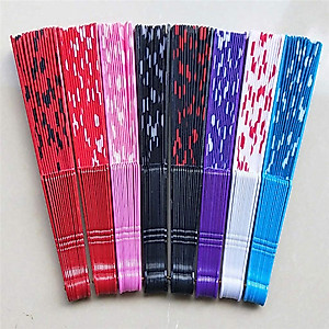 Handmade Folding Fan Chinese Folding Paper Fan Retro Hand Fans Mini Portable Folding Small Fan Wedding Party Hand Fan Flower Handheld Fan (Color : G)