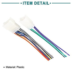 ACROPIX Car CD Player Wiring Harness Set Speaker Wire Adapter Fit for Toyota Camry White