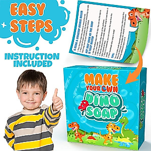 Dinonano Soap Making Kit for Kids Educational Science Toys - Make Your Own Stem Science Toys, DIY Arts and Crafts Kit, Experiments Activities Toys for Boys Girl age 6 7 8-12 Years Old