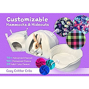 Handmade Fleece Cage Liners for Midwest Double Critter/Ferret Nation, Full set 7-pieces, Rats, Ferrets, Chinchillas, other small animals (Fall Floral on Pink, Maroon)