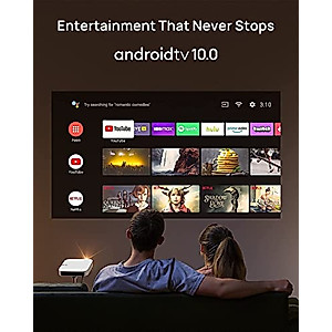 XGIMI Elfin Mini Projector with Carry Case and 3D Glasses, Ultra Compact 1080P Portable Projector 4K Input Supported for Movies & Gaming, Android TV 10.0, 800 ANSI Lumens, HDR 10+