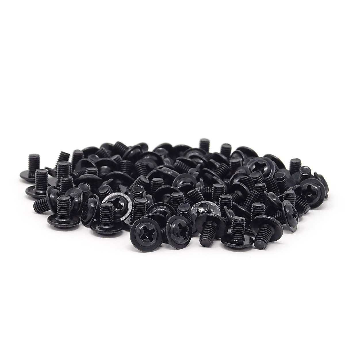 Honbay 100PCS M3x5 Round Head PC Mounting Computer Screws Computer Case Fixed Motherboard Screw (Black Zinc)