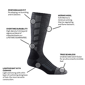 Darn Tough 2203-C-3020-04 Stanley K Mid-Calf Lightweight with Cushion Gravel Medium